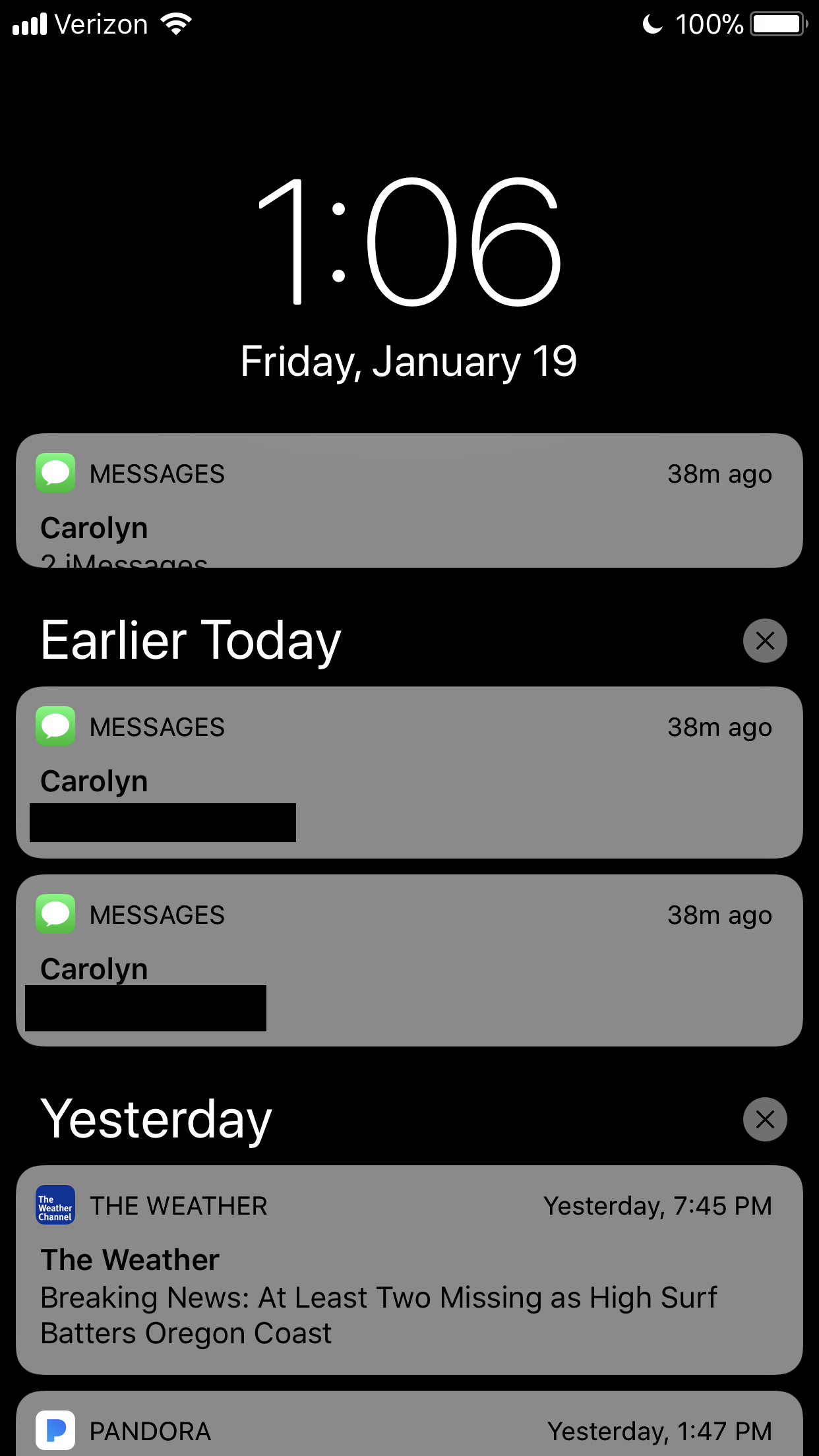 iMessage notification bug : r/iphone