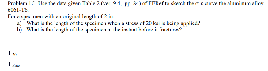 Solved Problem 1c Use The Data Given Table 2 Ver 94 Pp 3628