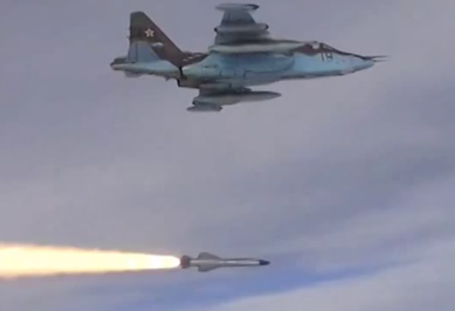Su-25SM firing off Kh-58 antiradiation missile (vids with strike result ...