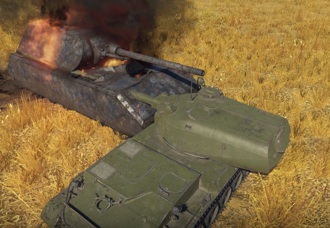 Object 120's gun is almost as long as the Maus' hull (and it's gun ...