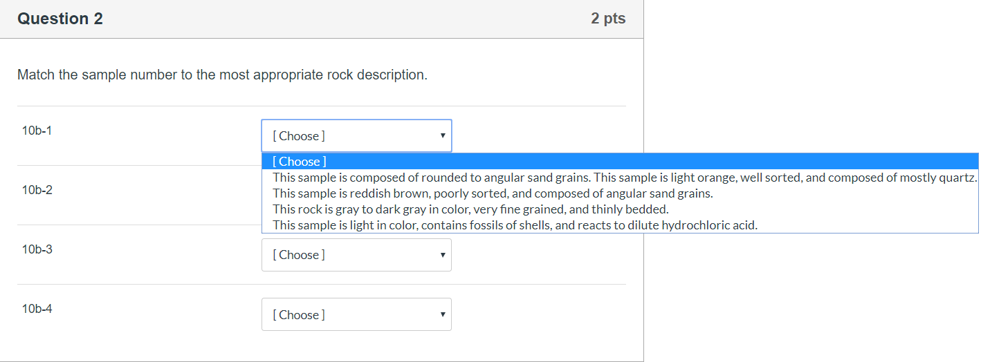 Solved Question 1 2 pts Using the photographs of the four | Chegg.com
