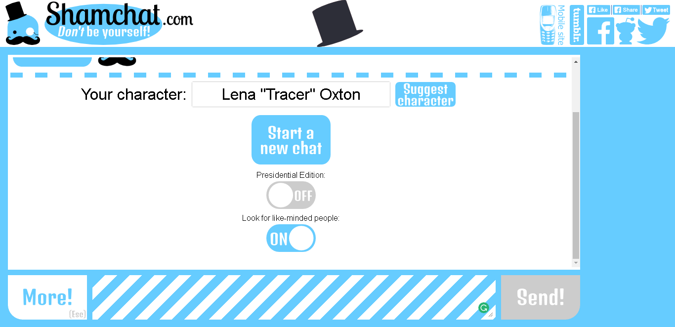 Shamchat won't let me change my interests unless I return to the main ...