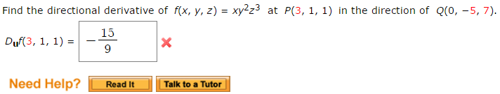 Solved Find the directional derivative of f(x, y, z) = | Chegg.com