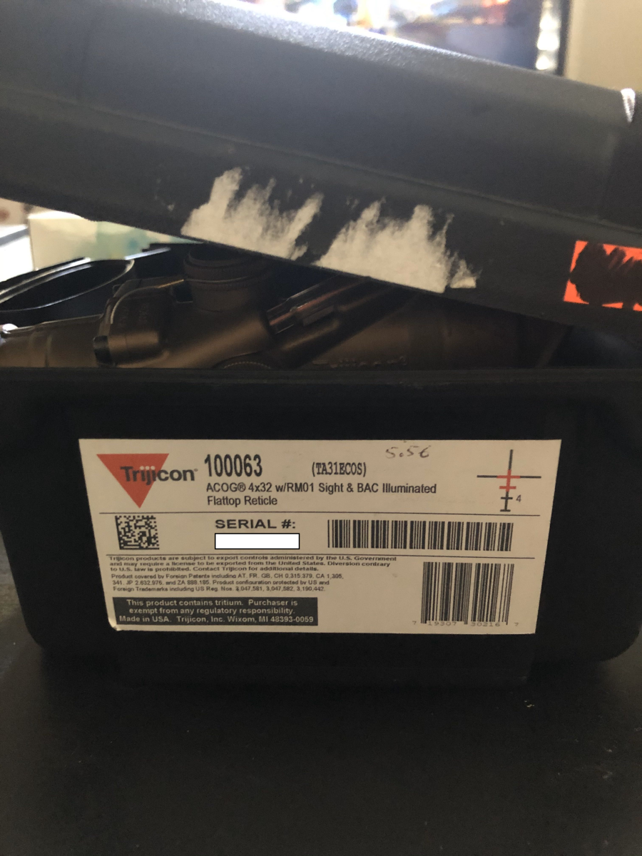 WTS/WTT Trijicon ACOG 4x32 Red CrossHair SU-237 PVS $1250 - Calguns.net