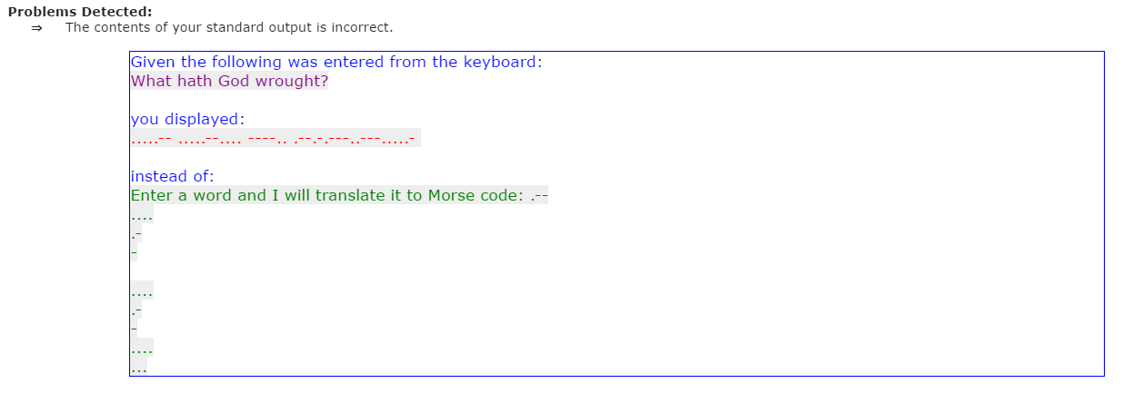 Solved 10.17: Morse Code Converter (C++) (Please fix my | Chegg.com