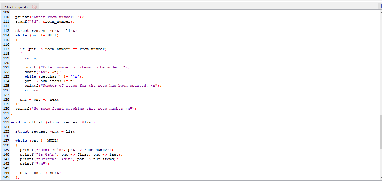 ***In C (60 points) Modify Project 8 program so that | Chegg.com