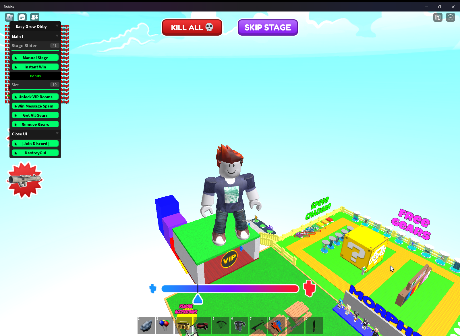 Easy Grow Obby | VIP Room n All Gear and more — Roblox Scripts | ScriptBlox