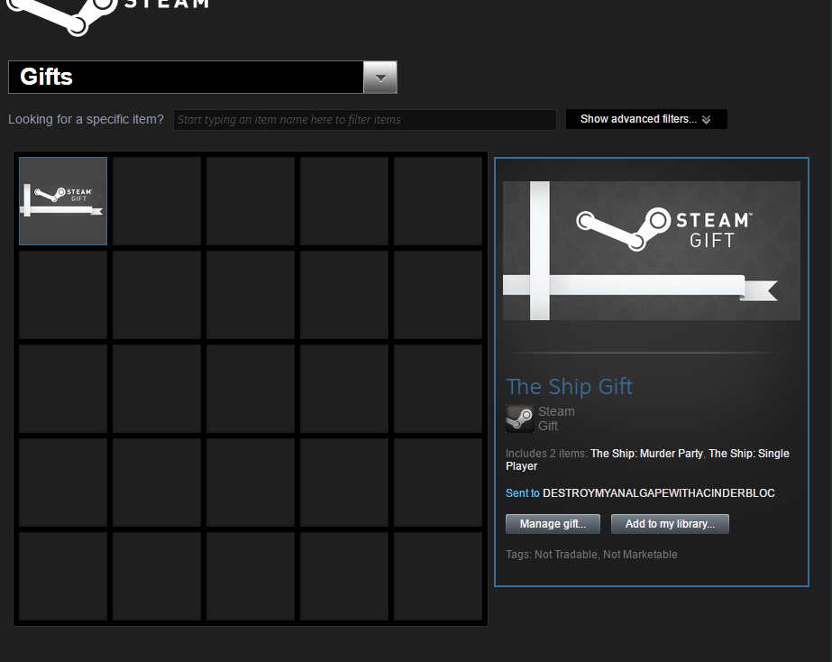 Steam Gifts :: Help and Tips