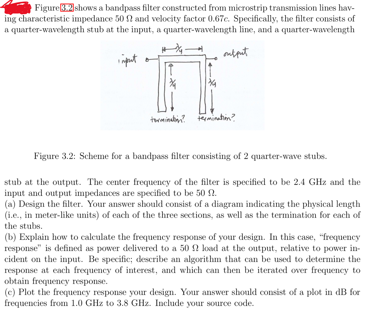 FigureB.2 shows a bandpass filter constructed from | Chegg.com