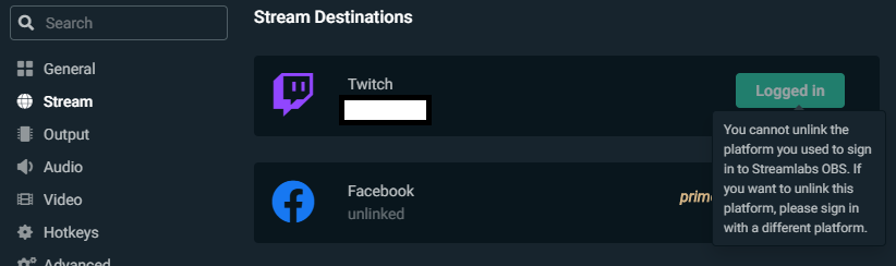 How do I reconnect my Twitch with StreamlabsOBS? : r/Twitch