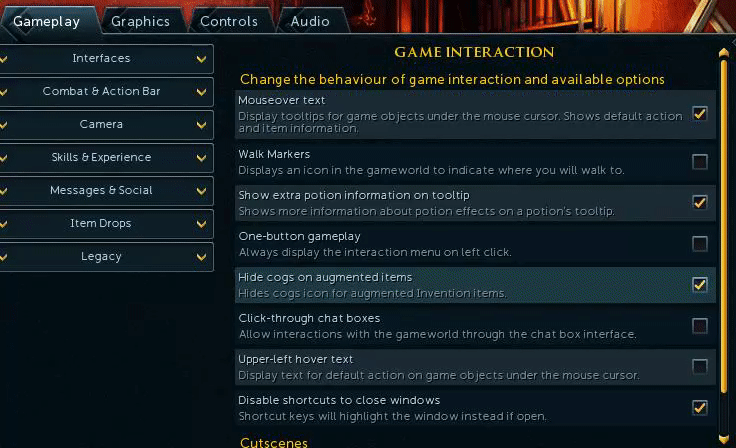 The gameplay-settings menu has been reworked! : runescape
