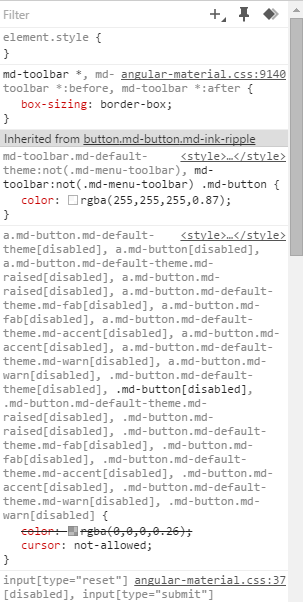 ng-disable wont apply styling if ng-click is present on md-button in md-toolbar · Issue #5569 ...