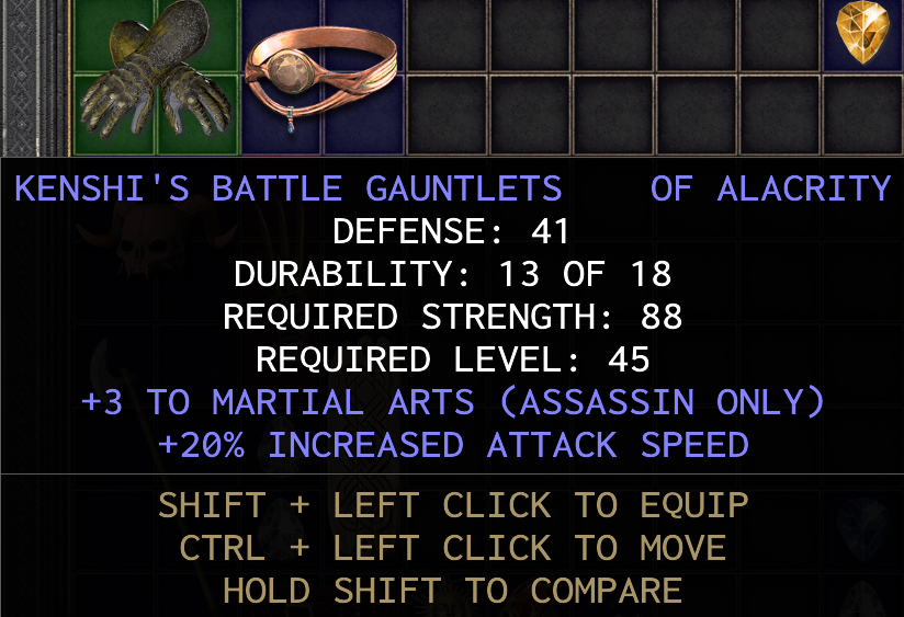 2x Assa Gloves (+2 Ma/ias) - Topic - d2jsp