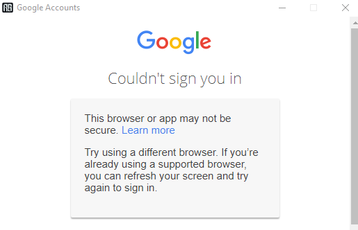 [Help] Can't log into AG account. Google sign in thinks the app is not ...