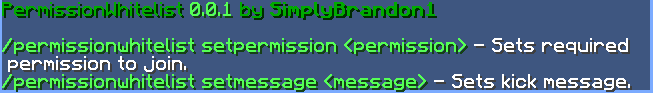 Permission Whitelist | SpigotMC - High Performance Minecraft