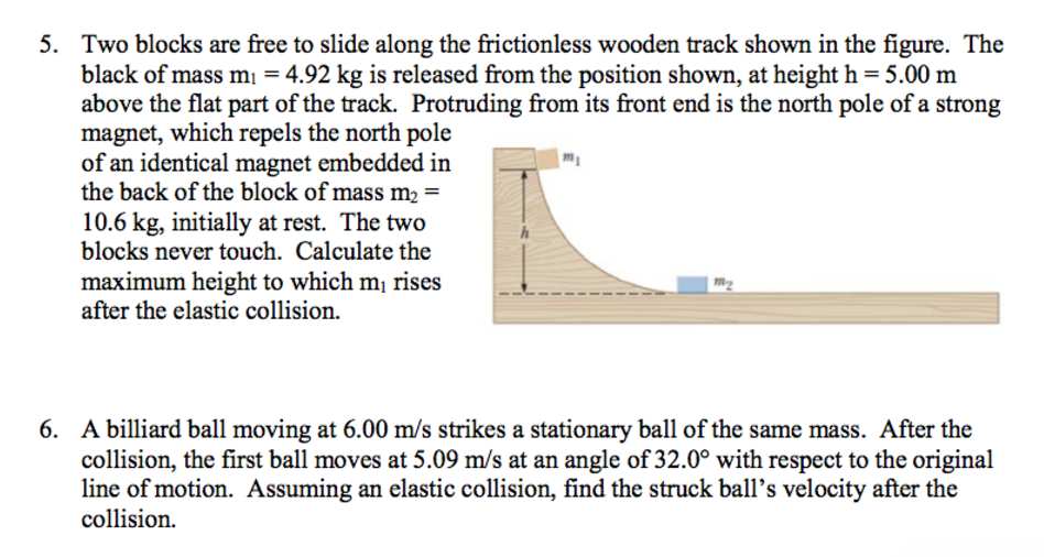 Solved Two blocks are free to slide along the frictionless | Chegg.com