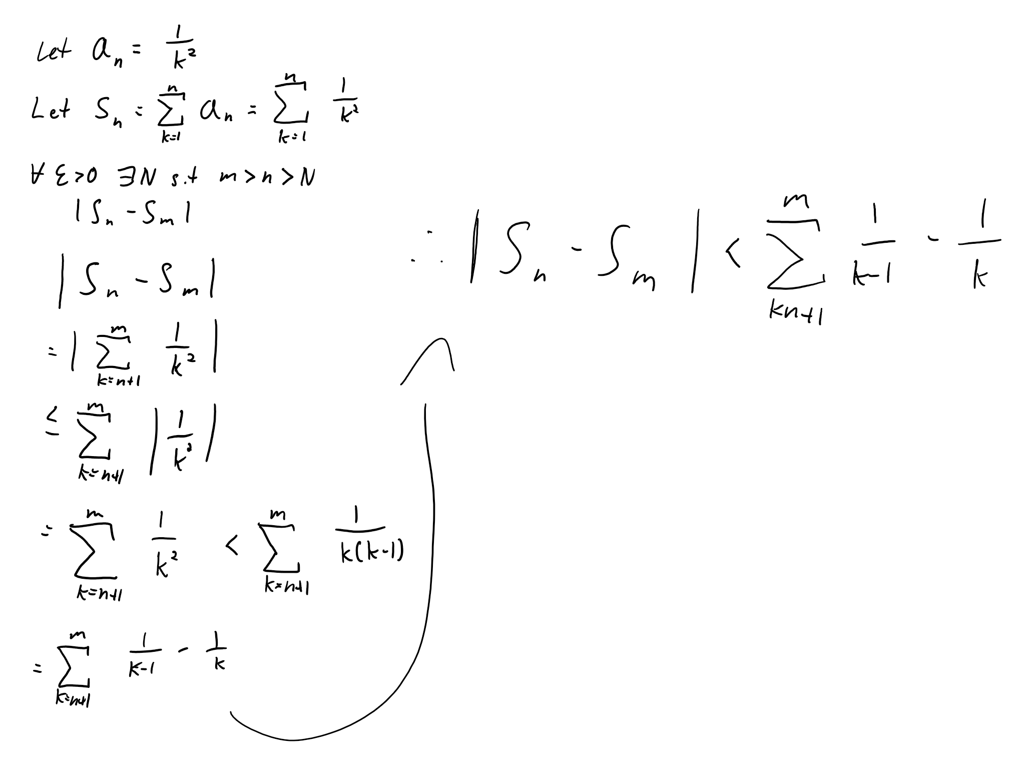 Proving the Convergence of a Series with Cauchy Criterion : r/askmath