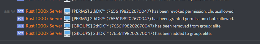 Umod Nullreferenceexception At Ongrouppermissionrevoked Rustcord Community