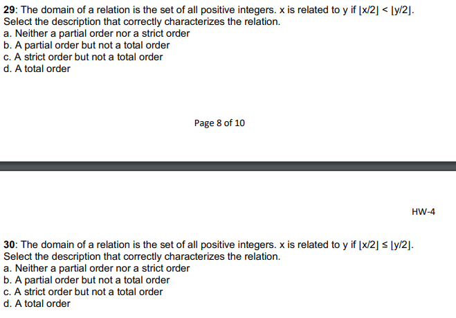 Solved 29: The domain of a relation is the set of all | Chegg.com