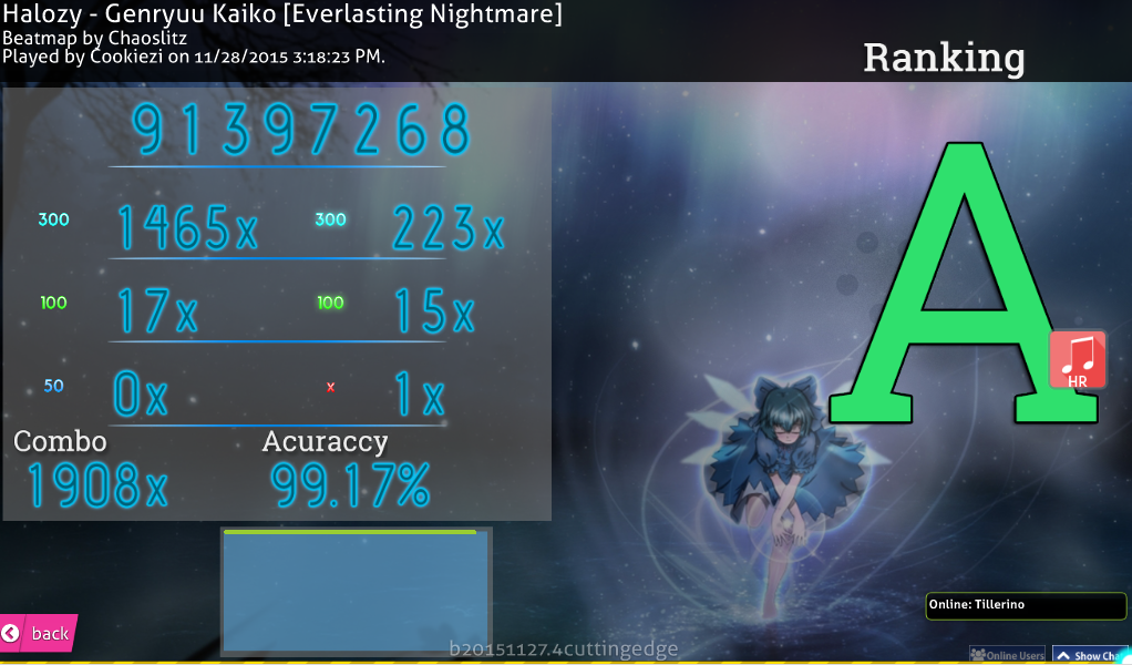 Cookiezi | Halozy - Genryuu Kaiko [Everlasting Nightmare] +HR (99.17% ...
