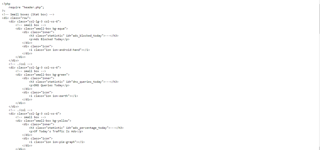 Showing Code · Issue 238 · Pi Holeweb · Github