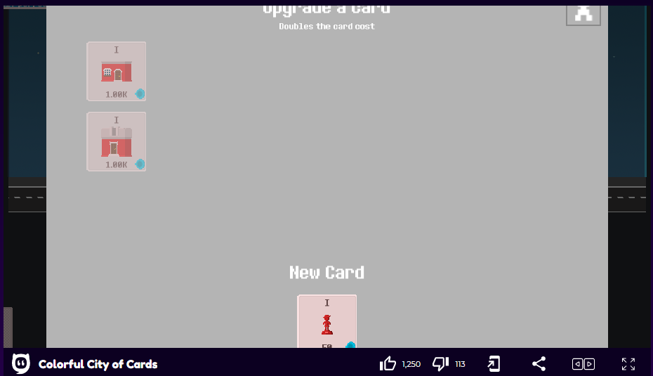 Colorful City of Cards - incrementally buy cards from the deck to build ...