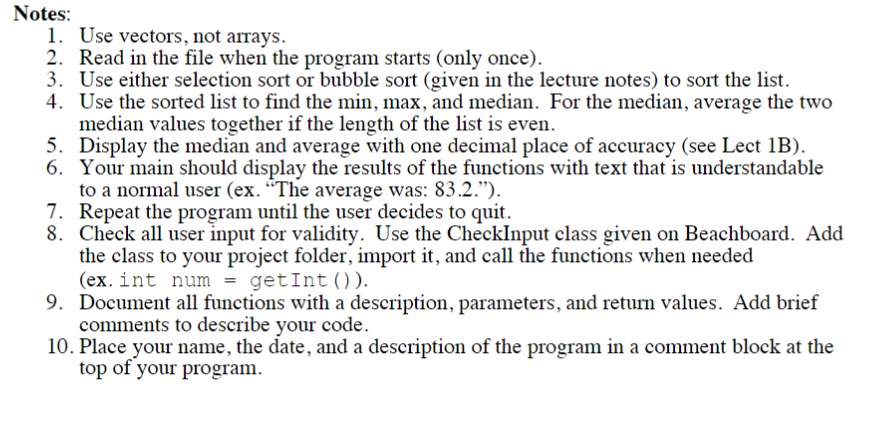 How do I store a vector from a file and then copy it | Chegg.com