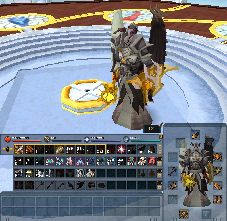 Verac's flail is a 2h wep that over-rides as a 1h. Pretty cool with a ...