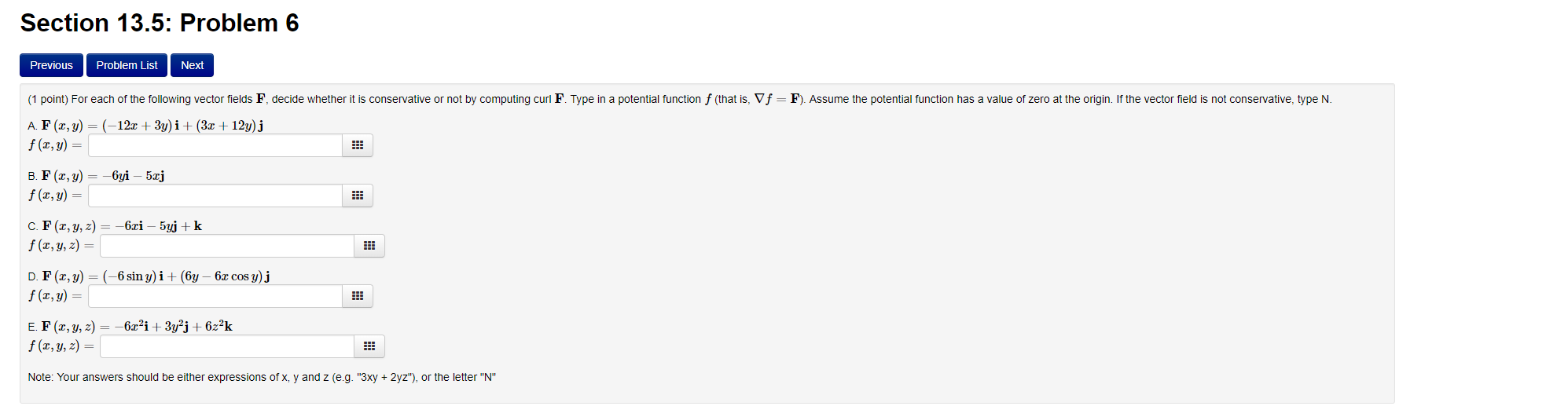 Solved Section 13.5: Problem 6 Previ ious Problem List Next | Chegg.com