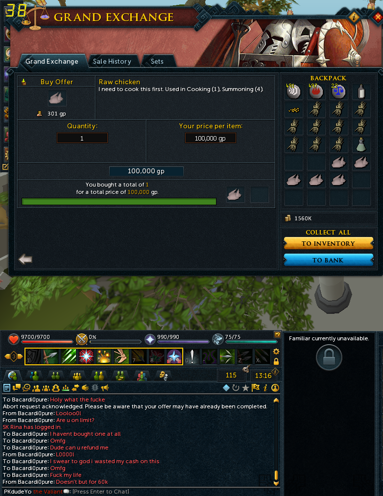 Never buy raw chickens from the GE. : r/runescape