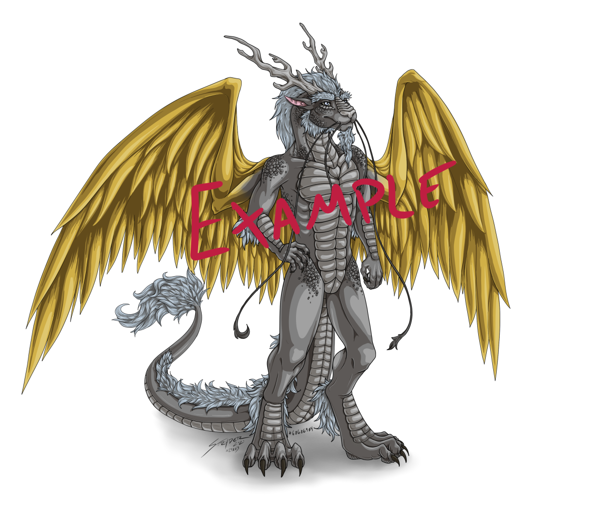 Anthro Imp Fullbody Adopts (new! female) | Adoptables | Flight Rising