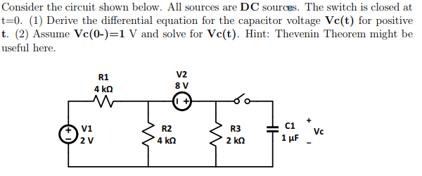 Solved Consider the circuit shown below. All sources are DC | Chegg.com
