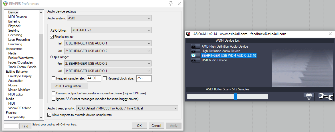 I can hear my track with DirectSound but not with ASIO : r/Reaper