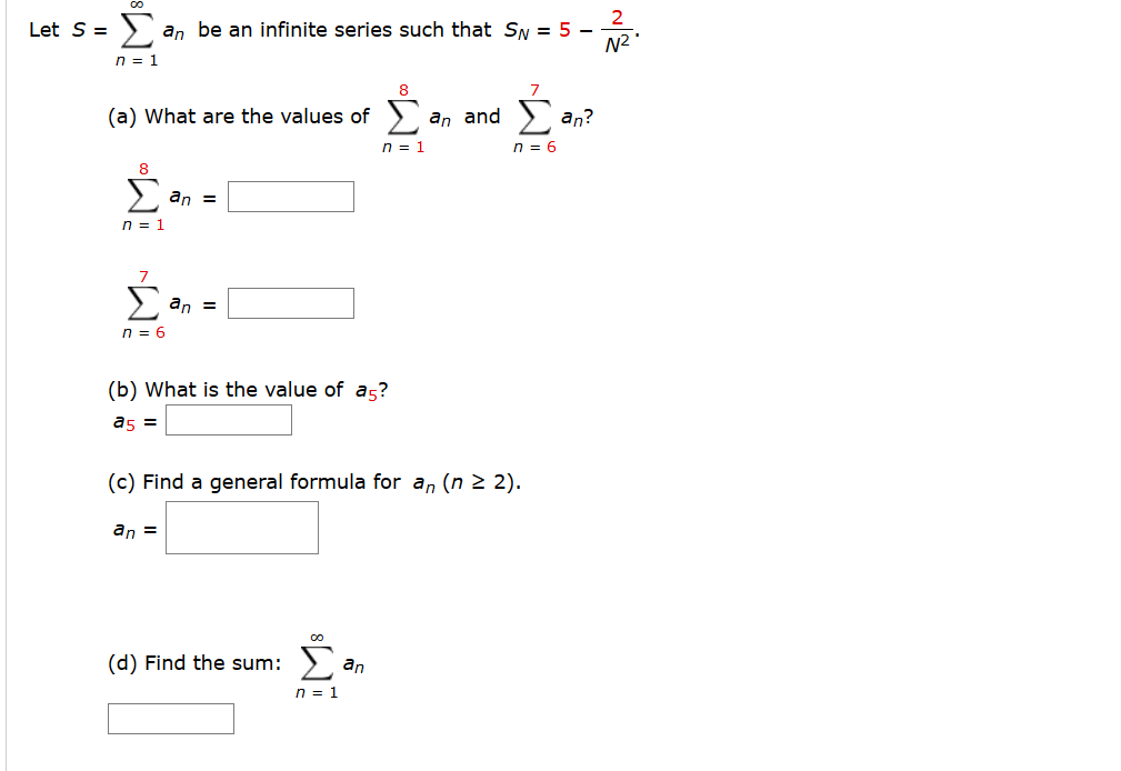 Solved Let S = Sigma^infinity_n=1 a_n be an infinite series | Chegg.com