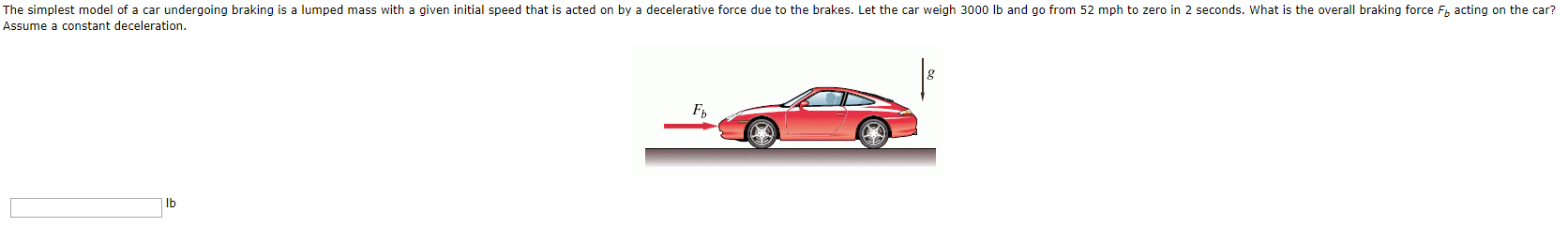 Solved The simplest model of a car undergoing braking is a | Chegg.com