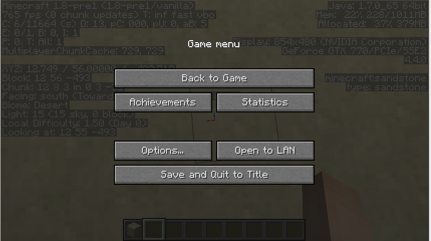 Getting over 300 FPS in 1.8!!! : r/Minecraft