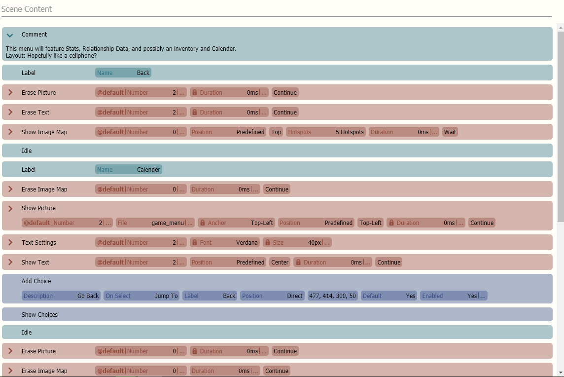 Custom In-game Menu Trouble :: Visual Novel Maker General Discussion