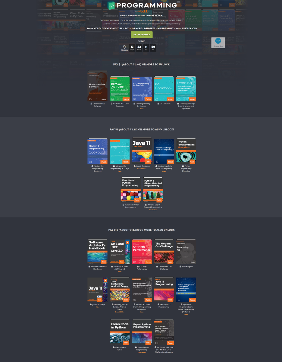 [Conjunta Humble Bundle Books] Programming by Packt - Forocoches