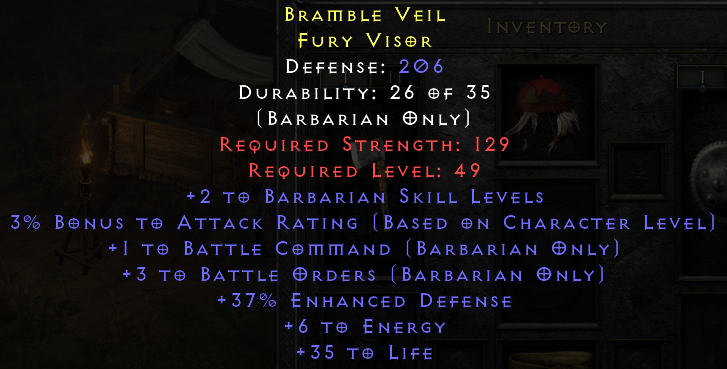 Ft: Baba Visio Battle Order Helm - Topic - d2jsp