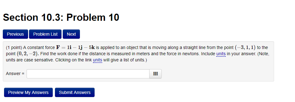 Solved Section 10.3: Problem 10 Previous Problem List Next | Chegg.com
