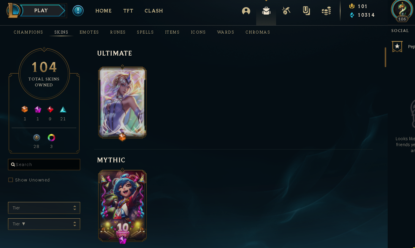 League of Legends account (100+ Skins) | Rune-Server