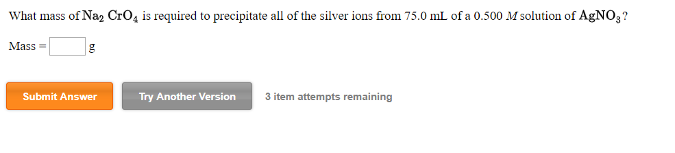 Solved What mass of is required to precipitate all of | Chegg.com