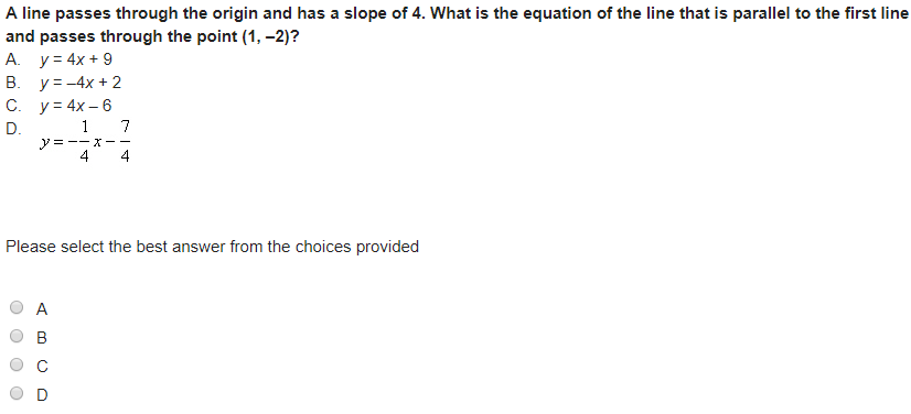 Solved A line passes through the origin and has a slope of | Chegg.com