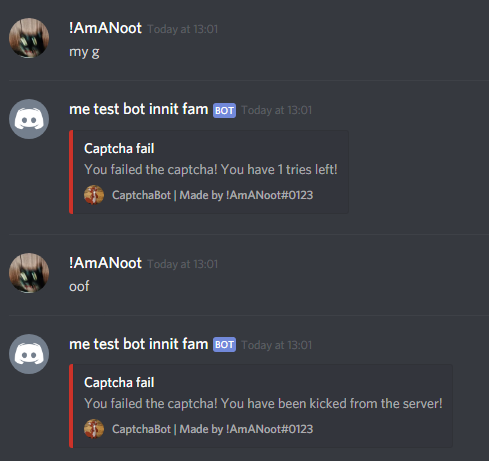 Captcha Bot | Add your own captchas | BuiltByBit
