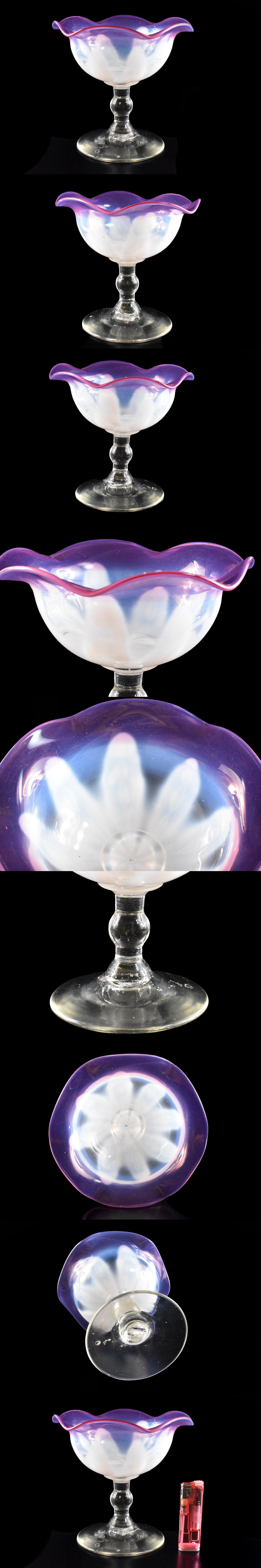 日本代購代標第一品牌【樂淘letao】－【雲】某名家買取品 時代 レトロな氷カップ 直径約15cm 古美術品(ウランガラスビードロ乳白色明治大正昭和)AY2670 CTDfjungt