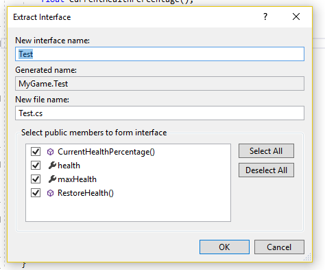 visual studio - Getting an error "ExtractInterfaceCodeRefactoringProvider" when trying to do ...
