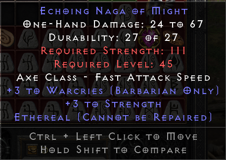 Eth Echoing Naga Of Might - Topic - d2jsp