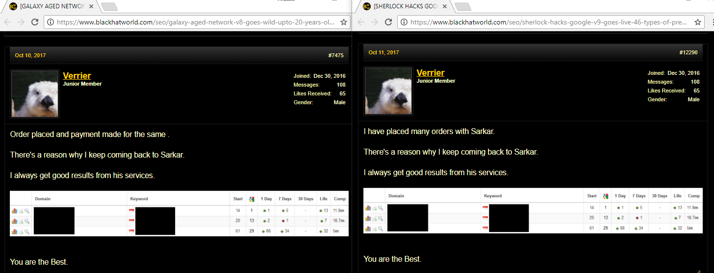 Order Placed | BlackHatWorld