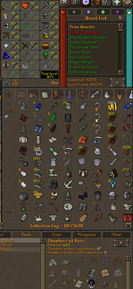1674 Total/rigour/87 slayer/110cb | Sell & Trade Game Items | OSRS Gold ...