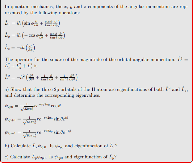 Solved In quantum mechanics, the r, y and z components of | Chegg.com
